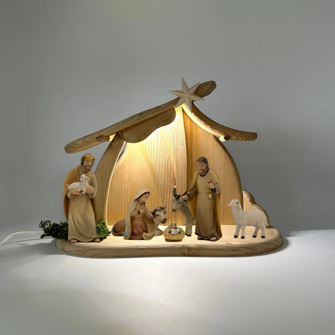 NATIVITY SET WITH STABLE HOLY NIGHT SMALL (7 FIGURES) - Artis