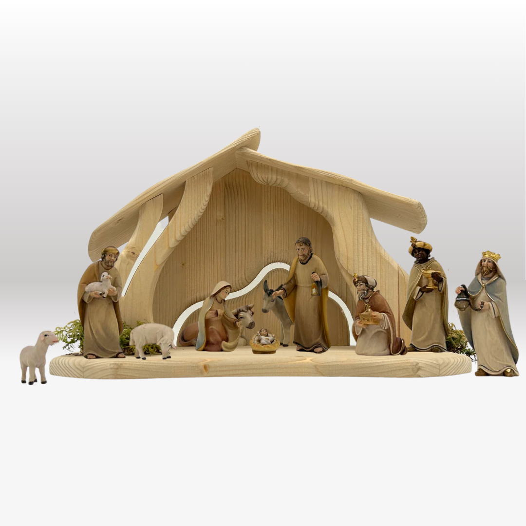 NATIVITY SET WITH STABLE SMALL (11 FIGURES) - ARTIS NATIVITY