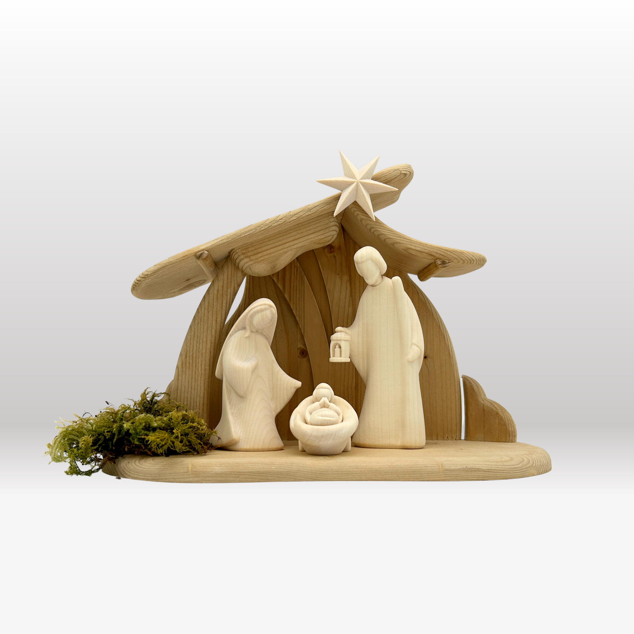 Jetzt kaufen Holy Family set of 3 with stable Holy Night small ...