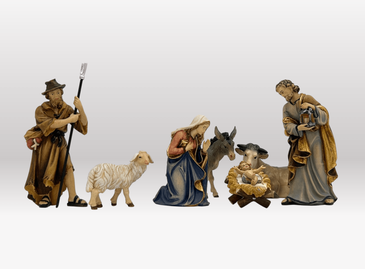 Nativity figures set without stable (7 figures) - Kostner nativity