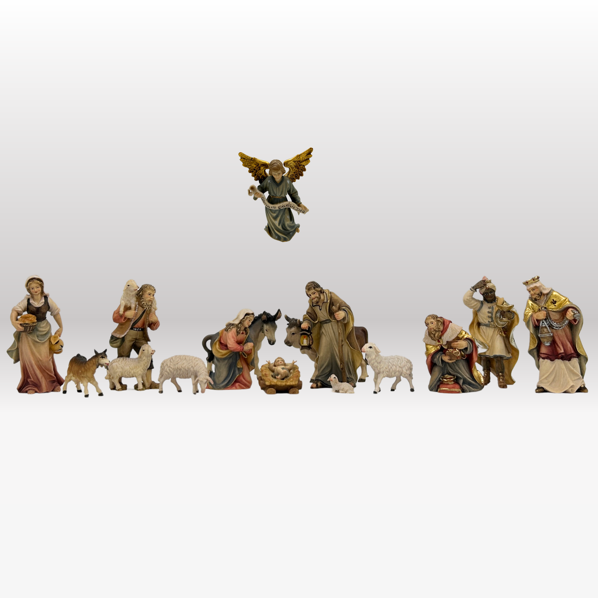 Nativity figures set without stable (15 figures) - Tyrolese nativity I ...