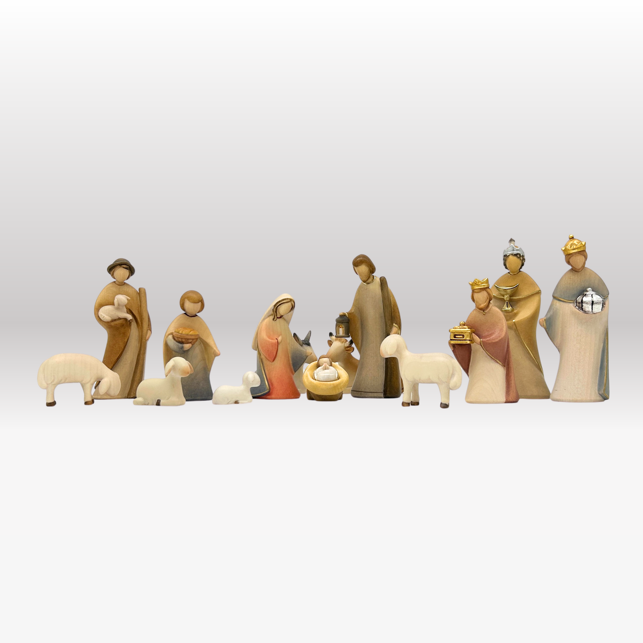 Nativity figures set without stable (14 figures) - Leonardo nativity