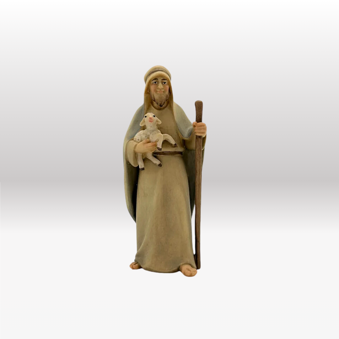 Shepherd with stick and lamb - Light nativity I Akantus