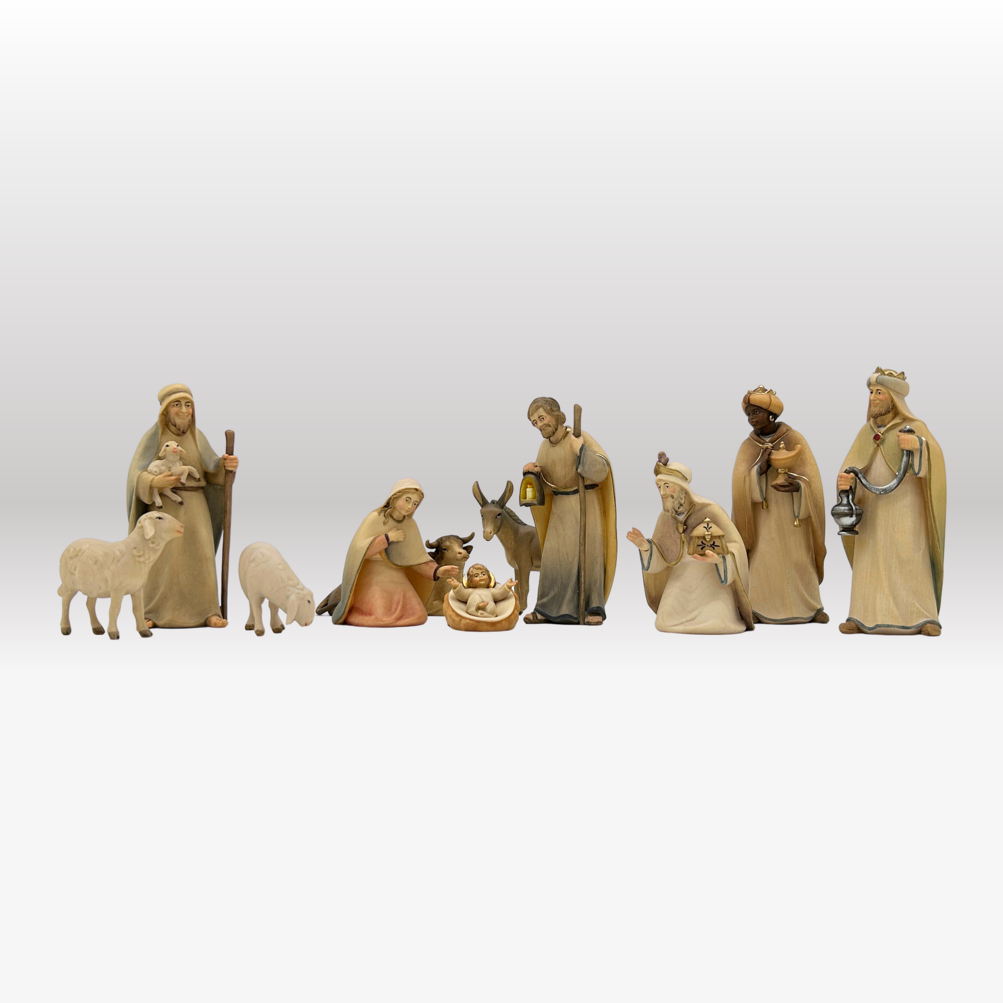 Nativity figures set without stable (11 figures) - Light nativity