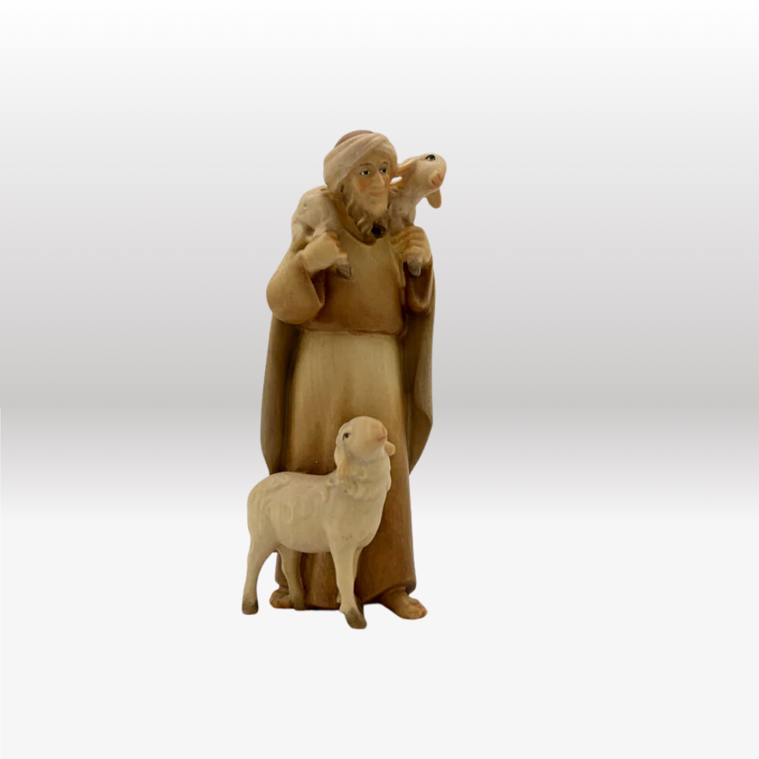 Shepherd with 2 sheep - Light nativity I Akantus