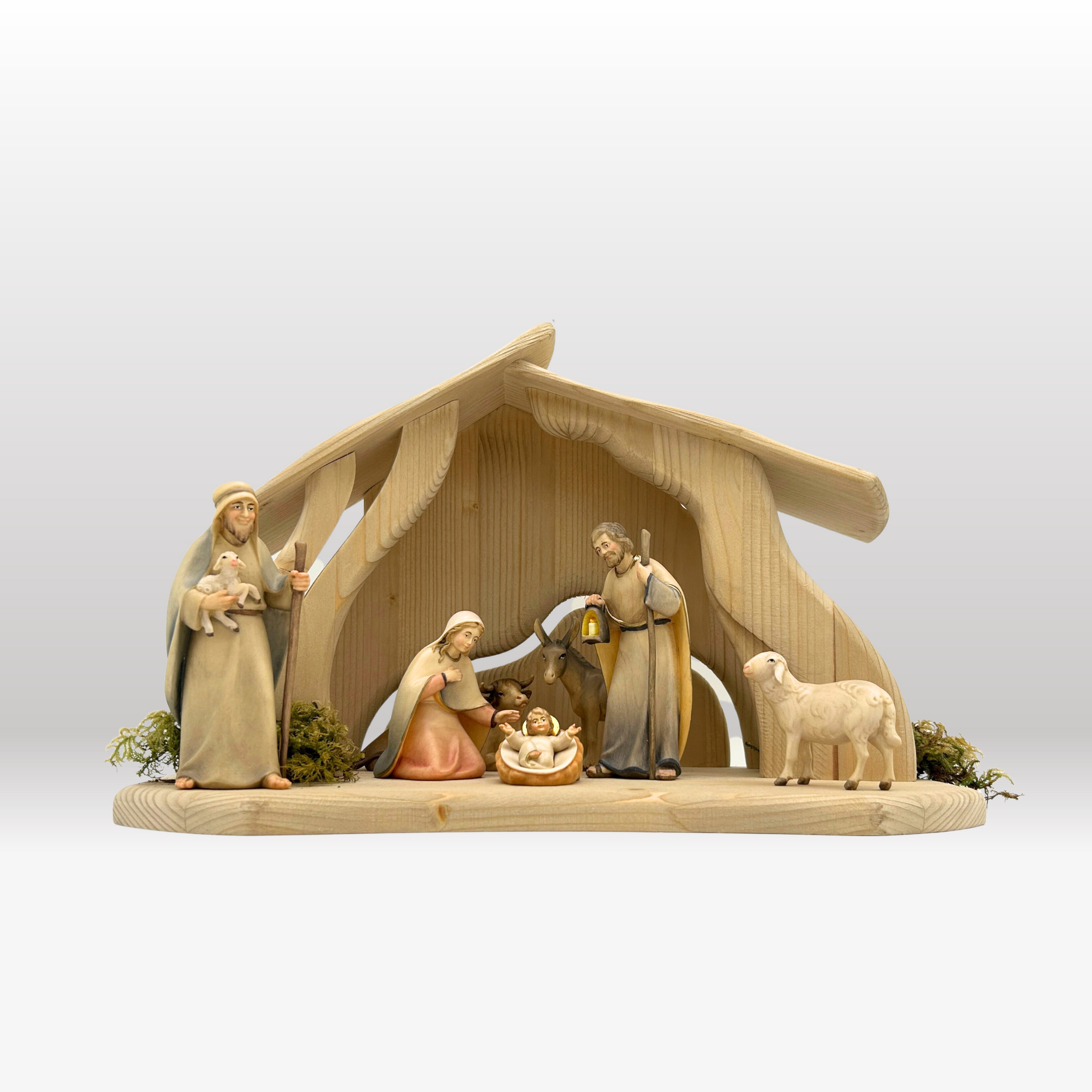Nativity figures set with stable "Love of home" small (7 figures)