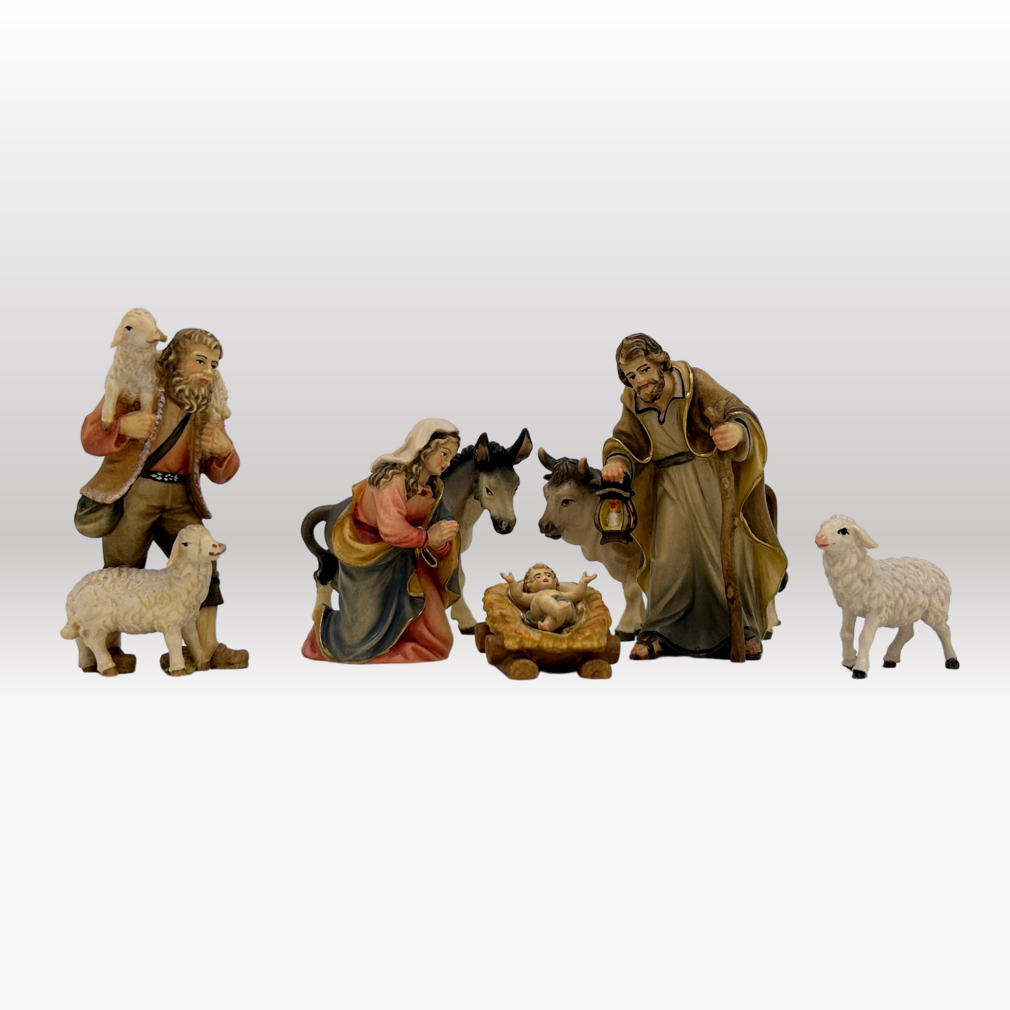 Nativity figures set without stable (7 figures) - Tyrolese nativity I ...
