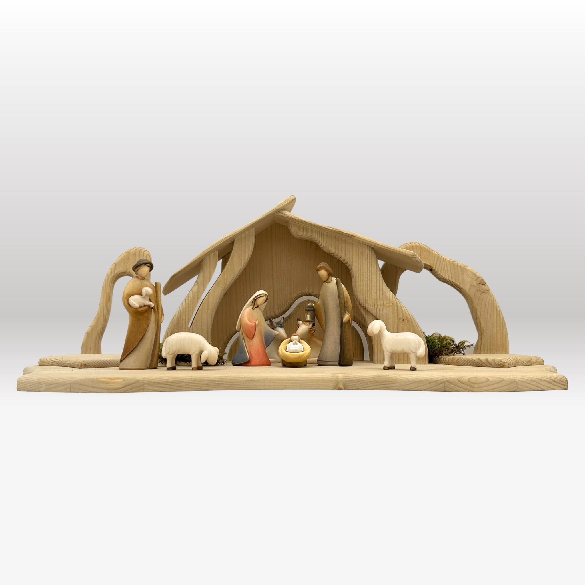 Nativity figures set with stable "Love of home" large (8 fig.) - Leonardo