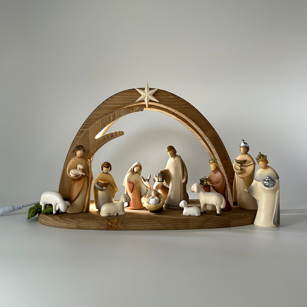 Jetzt kaufen Nativity set with modern stable (14 figures) - Leonardo ...