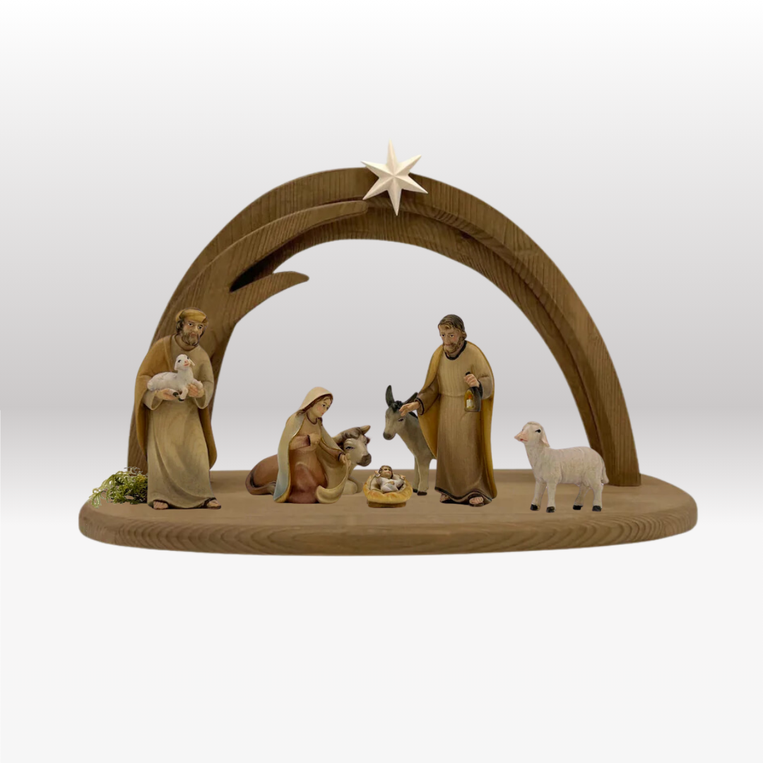 NATIVITY SET WITH LEONARDO STABLE (7 FIGURES) - ARTIS NATIVITY