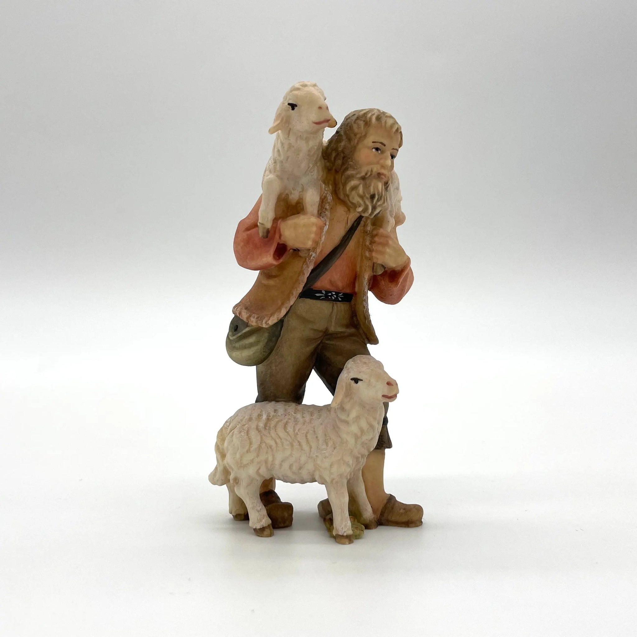 Shepherd with double sheep - Tyrolese nativity I Akantus