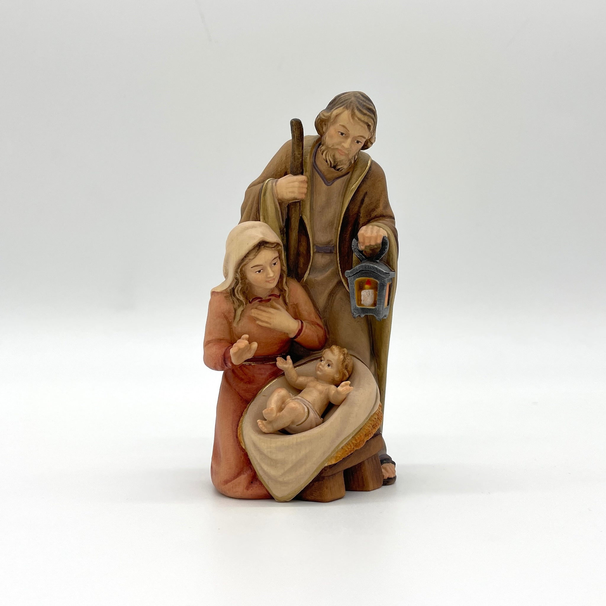 Block Nativity Holy Family Insam painted I Akantus